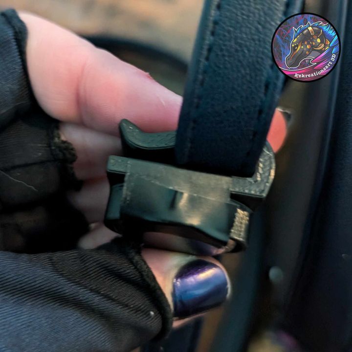 3D Printable Hands-Free Magnetic Cane Clip by Kirsten M