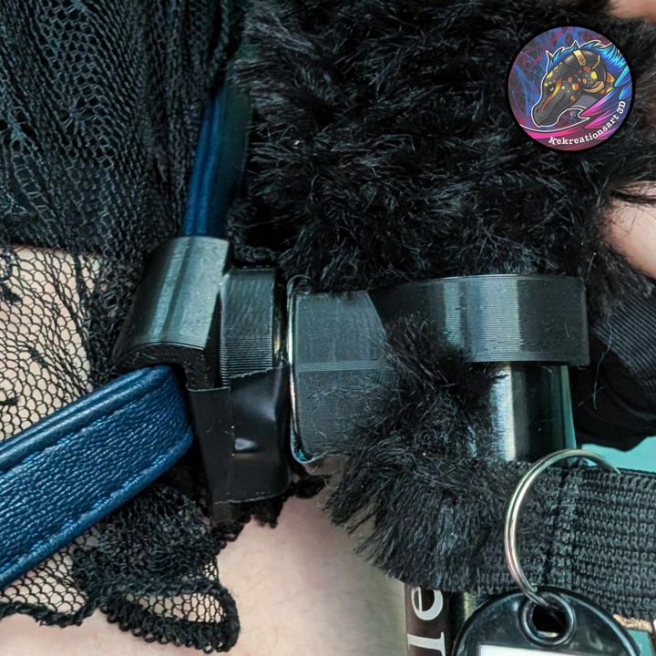 3D Printable Hands-Free Magnetic Cane Clip by Kirsten M