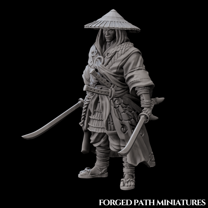 3D Printable Japanese Ronin Champion – Dual-Wielding Samurai Hero ...