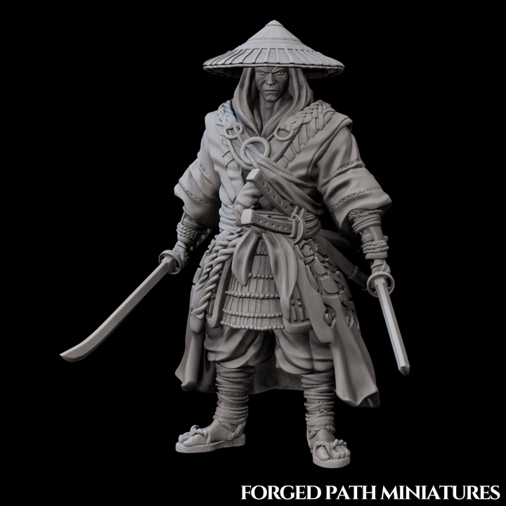3D Printable Japanese Ronin Champion – Dual-Wielding Samurai Hero ...