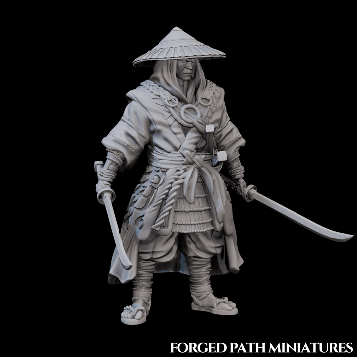3D Printable Japanese Ronin Champion – Dual-Wielding Samurai Hero ...
