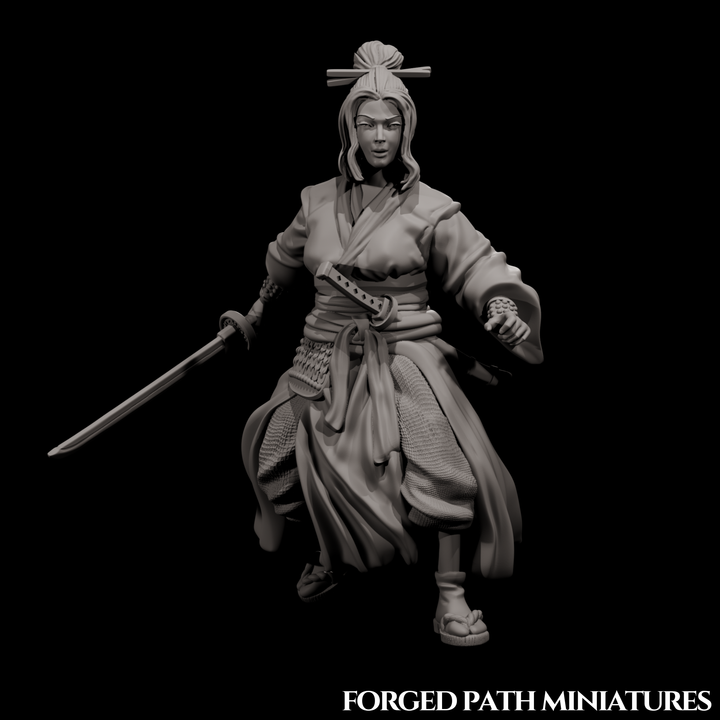 3D Printable Japanese Ronin Swordswomen – 5 Female Samurai Warriors ...