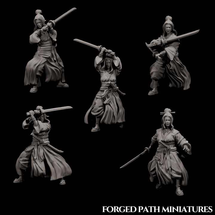 3D Printable Japanese Ronin Swordswomen – 5 Female Samurai Warriors ...