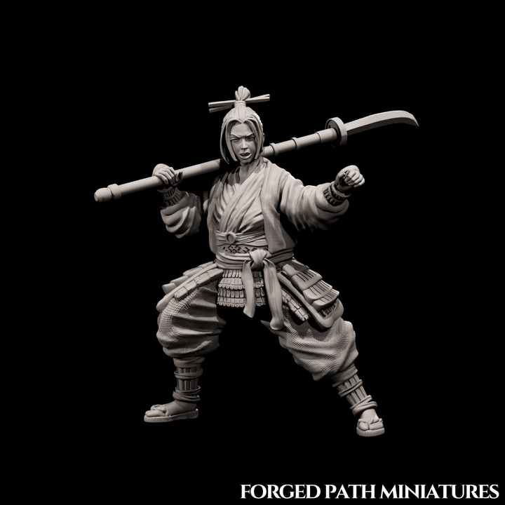 3D Printable Japanese Ronin Spearwomen – 5 Female Samurai with Naginata ...
