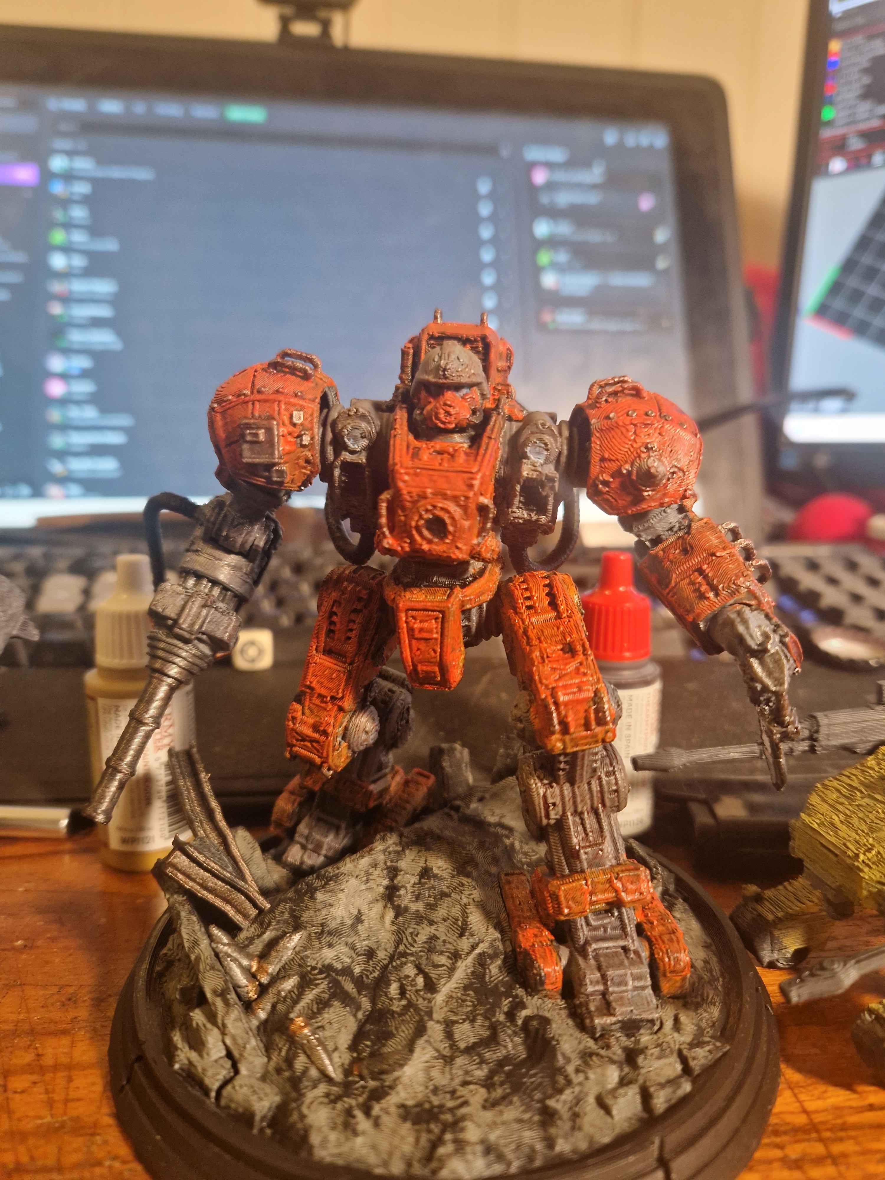3D Printable Iron Joe Fighting Mech Static Set 100mm by Extra Guy