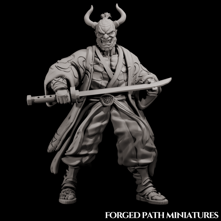 3D Printable Japanese Ronin Oni – Demon-Masked Samurai Warrior ...