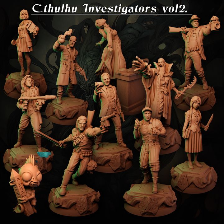 3D Printable Cthulhu Investigators vol2 - Full Set by Sculptorium of ...
