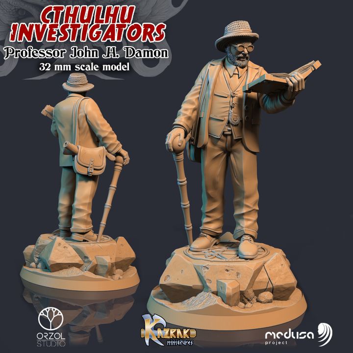 3D Printable Cthulhu Investigators - Full Set by Sculptorium of Madness