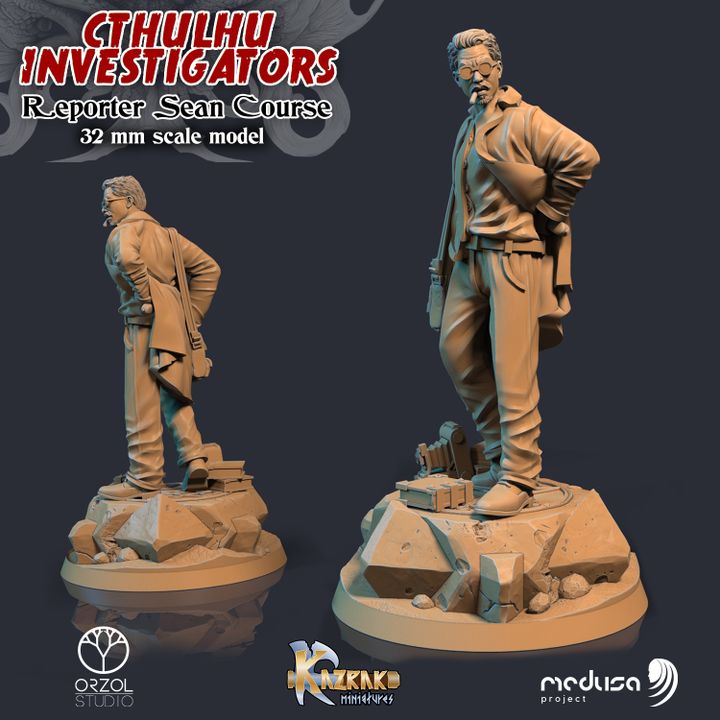 3D Printable Cthulhu Investigators - Full Set by Sculptorium of Madness
