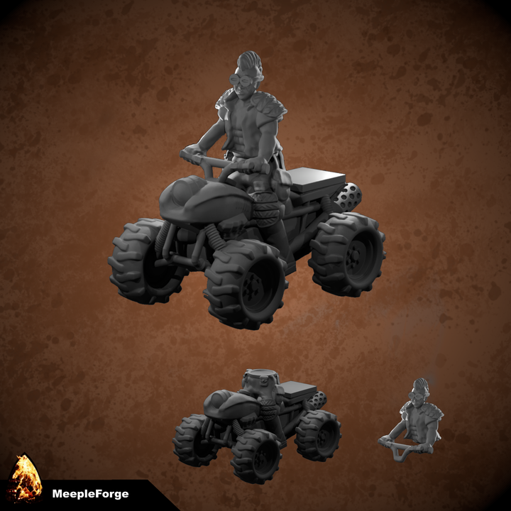 3D Printable Quad Bike Free Sample 1:64 Scale by Andy at MeepleForge