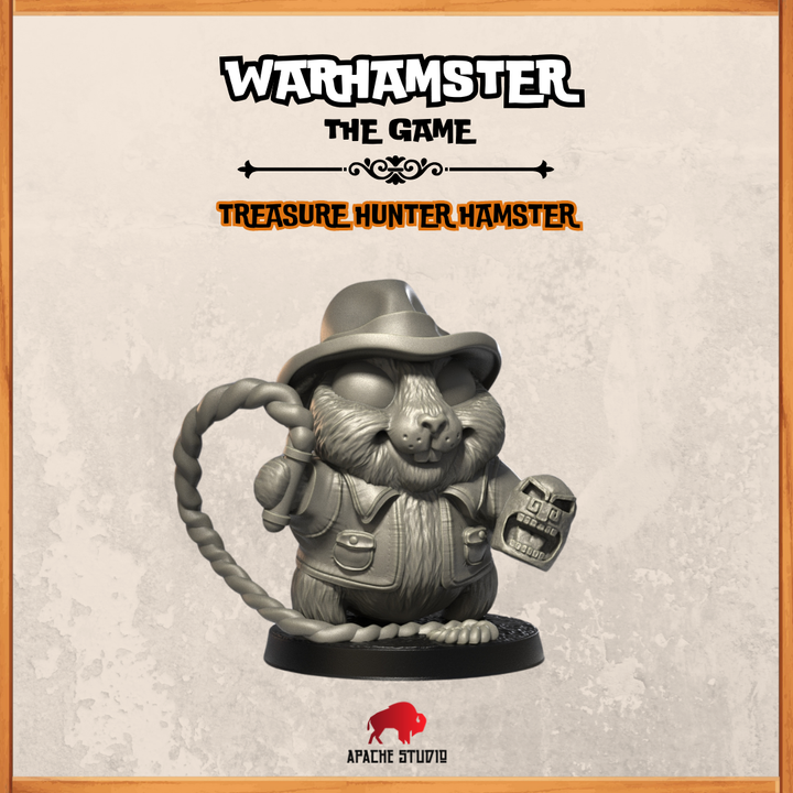 3D Printable Warhamster The Game: Treasure Hunter Hamster by Apache-Studio