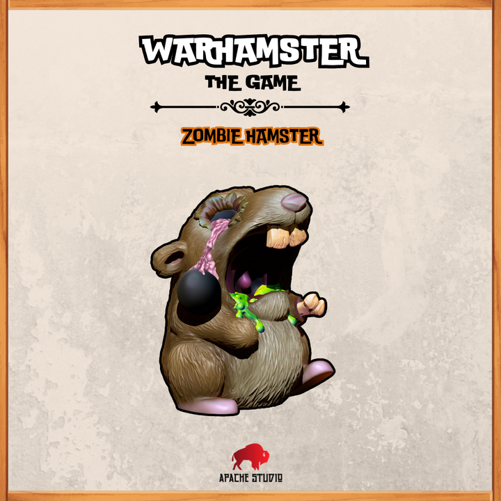 3D Printable Warhamster The Game: Zombie Hamster by Apache-Studio