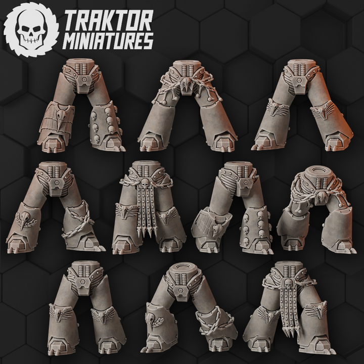 3D Printable Mk Hex Crow Legs by Traktor Miniatures