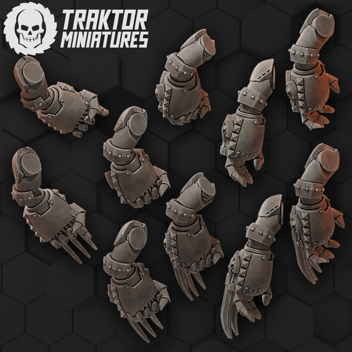 3D Printable Mk Hex Crow Destroyer Gauntlets by Traktor Miniatures