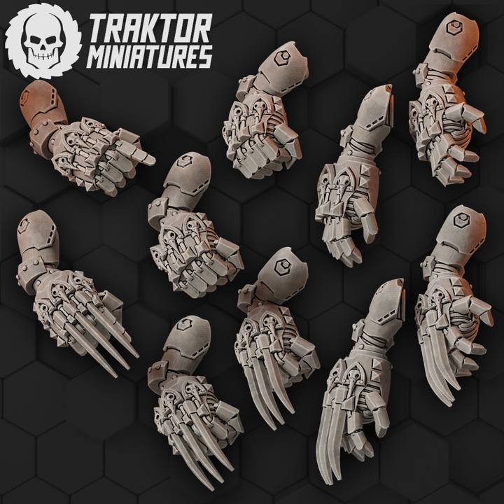 3D Printable Mk Hex Crow Destroyer Gauntlets by Traktor Miniatures