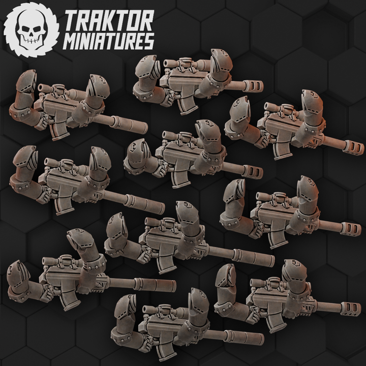 3D Printable Mk Hex Ranger Rifles by Traktor Miniatures