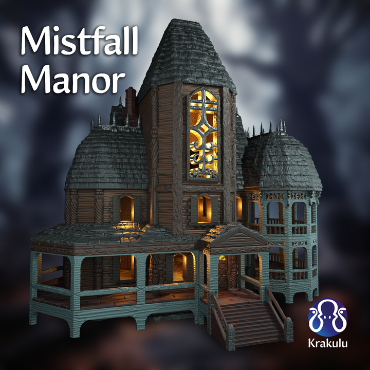 3D Printable Mistfall Manor by Krakulu