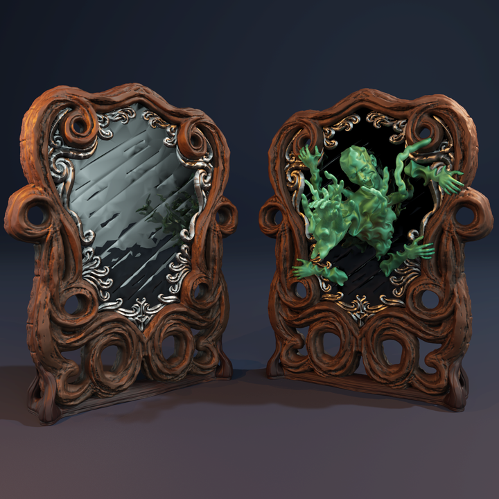 3D Printable Cursed Mirror by Krakulu
