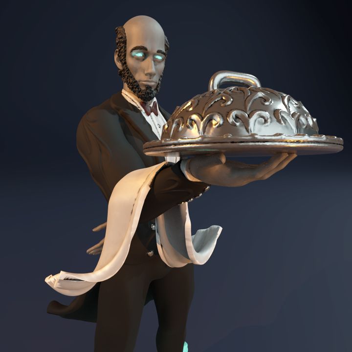 3D Printable Ghostly Butler by Krakulu