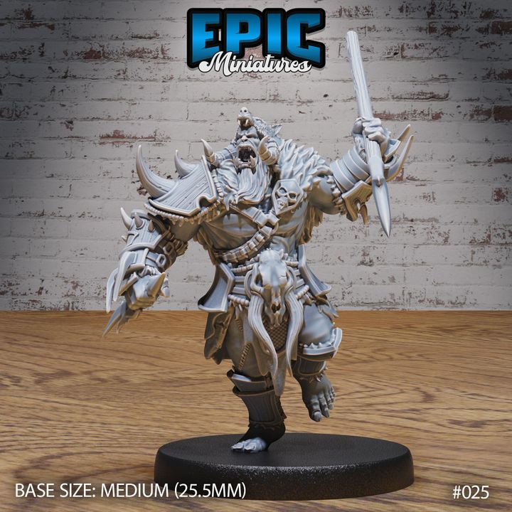 3D Printable Orc Army Set C / Green Skin Lord / Male Humanoid Warrior ...