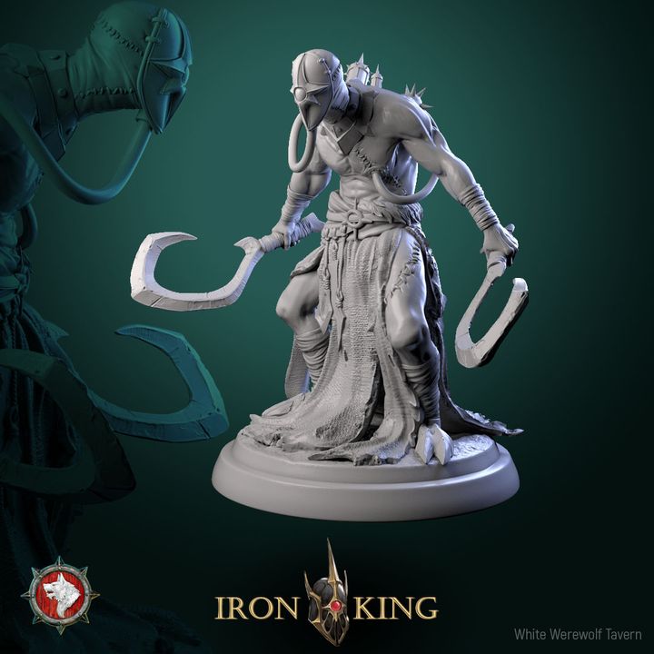 3D Printable Homunculus 32mm set 6 miniatures pre-supported by White ...