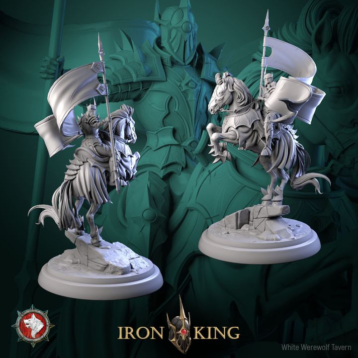3D Printable Iron King 32mm and 75mm heroic miniature pre-supported ...
