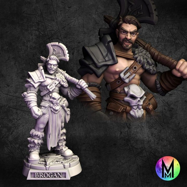 3D Printable Human Barbarian : Brogan the Barbarian ( Human Barbarian ...