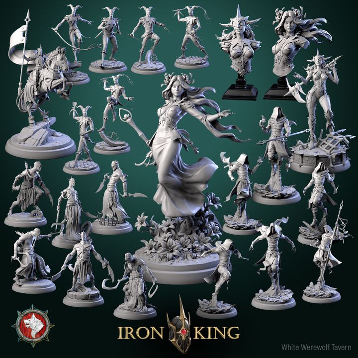 3D Printable 'Iron King' August 2024 release 23 STL's miniatures pre ...