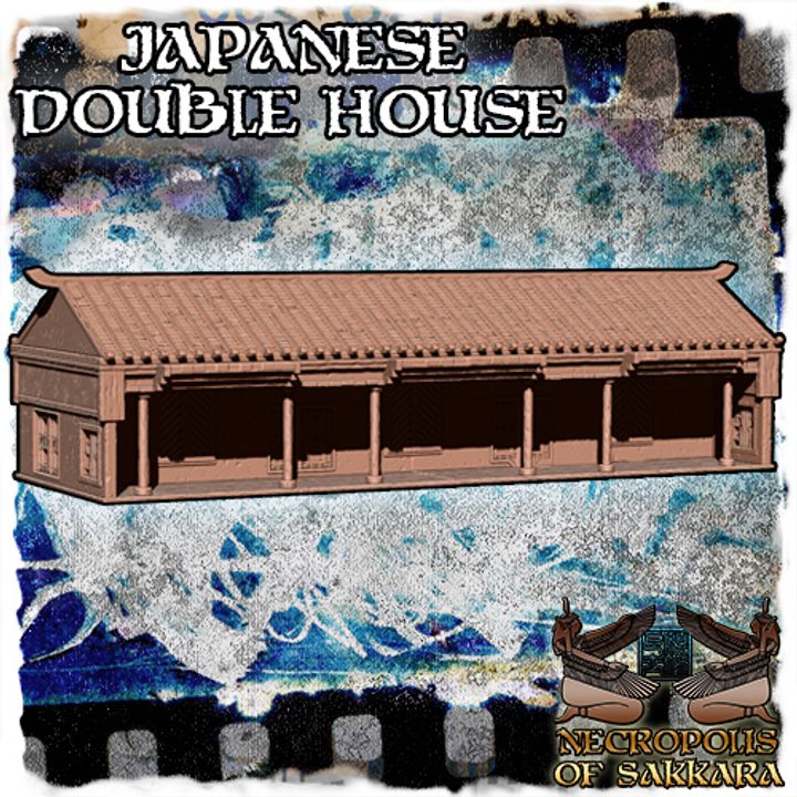 3D Printable Japanese Double House by Pharaoh's Workshop