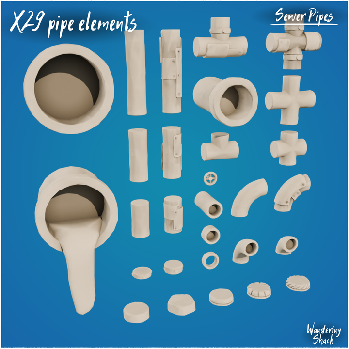 3D Printable Sewer Pipes by WanderingShack