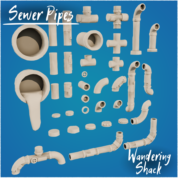 3D Printable Sewer Pipes by WanderingShack
