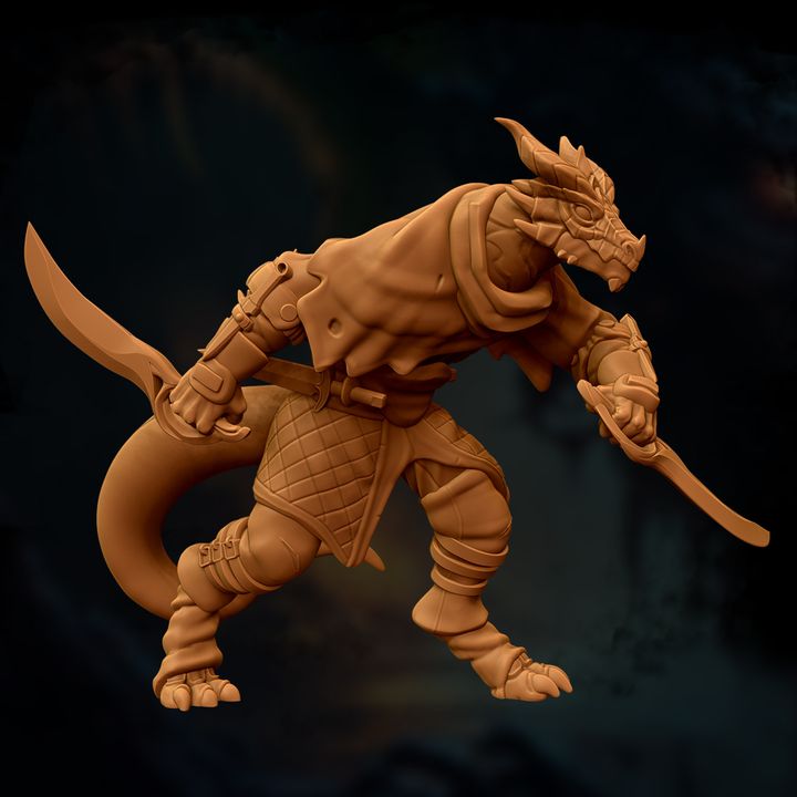 3D Printable Dragonborn Rogue by Monster Atlas