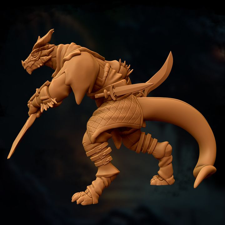 3D Printable Dragonborn Rogue by Monster Atlas