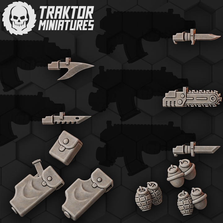 3D Printable Mk Hex Crow Bundle by Traktor Miniatures