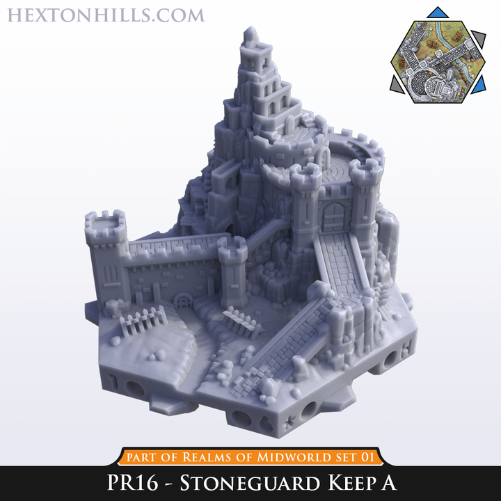 3D Printable Stoneguard Keep A - PR16 by Hexton Hills