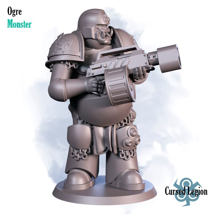 3D Printable Ogr with shotgun by Sergeant Hammer