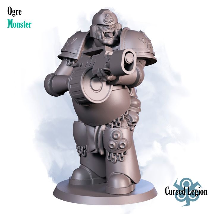 3D Printable Ogr with shotgun by Sergeant Hammer