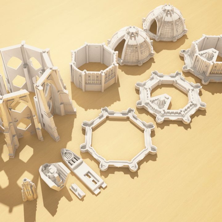 3D Printable Concretium Orbital defense tower by LumosMiniatureTerrain