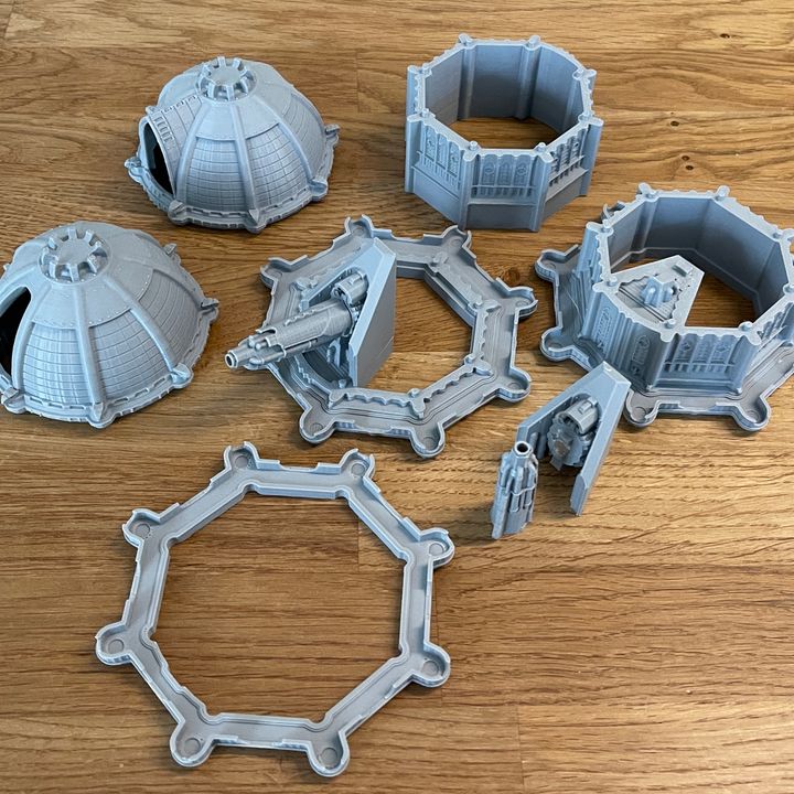 3D Printable Concretium Orbital defense tower by LumosMiniatureTerrain