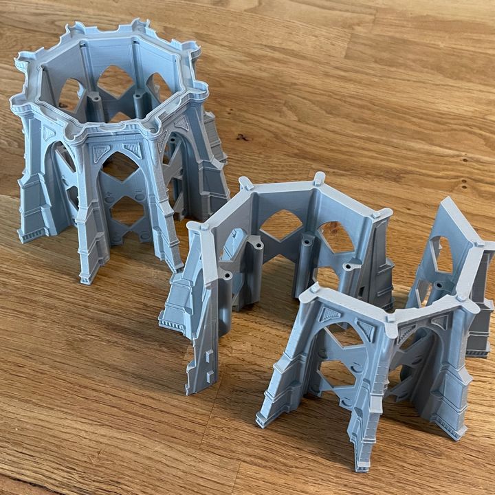 3D Printable Concretium Orbital defense tower by LumosMiniatureTerrain