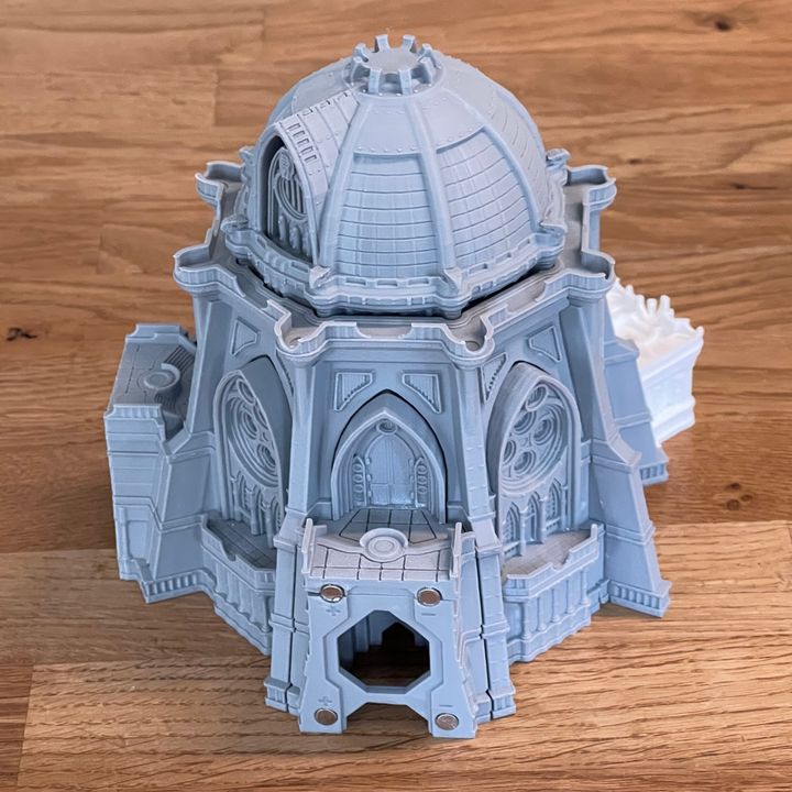 3D Printable Concretium Orbital defense tower by LumosMiniatureTerrain