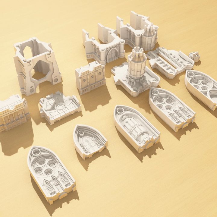 3D Printable Concretium Orbital defense tower by LumosMiniatureTerrain