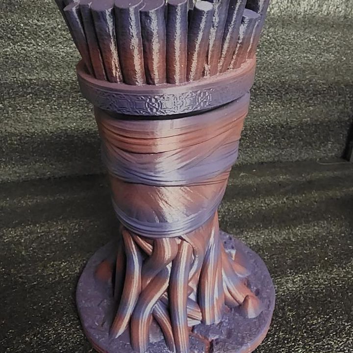 3D Printable Haunted Fantasy Mummy Themed Mummy Root Dice Tower - 3D ...