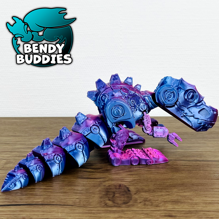 3D Printable Rexatron Mecha T-Rex / Iron Dino Articulated / Print-in ...