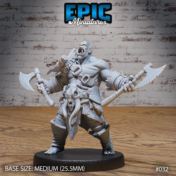 3D Printable Orc Army Double Axe / Green Skin Lord / Male Humanoid ...
