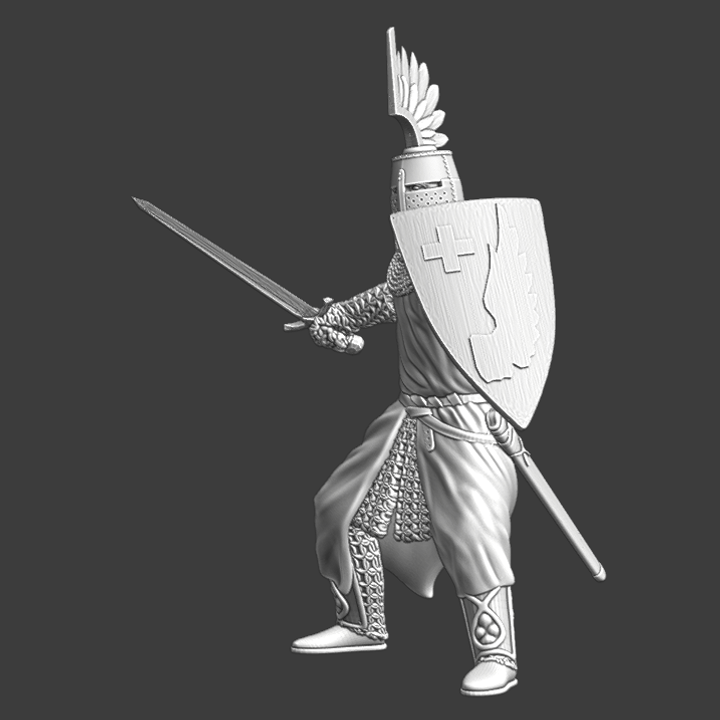 3D Printable Medieval Knight - Eagle wing crest by Northern Crusades ...