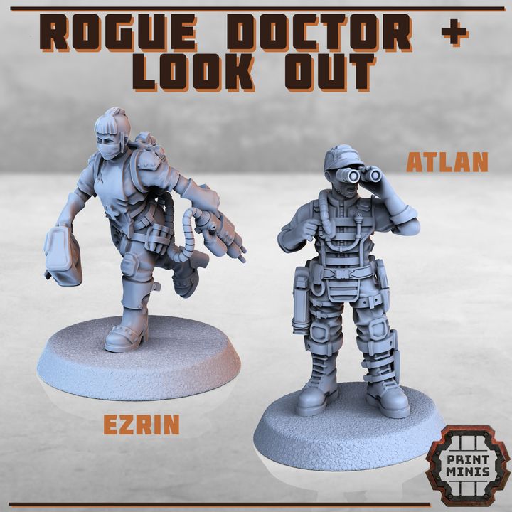 3D Printable Rogue Doctor + City Lookout by Print Minis