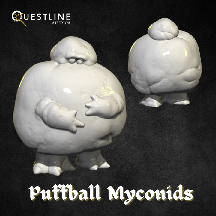 3D Printable Puffball Myconids - Bubbles by Questline Studios