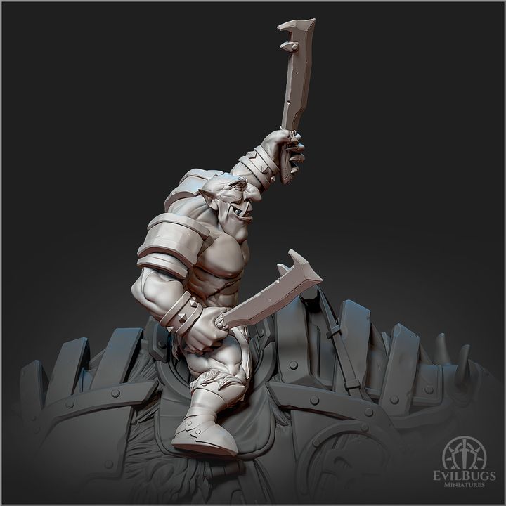 3D Printable Orc Borg Bonecrusher by EvilBugs