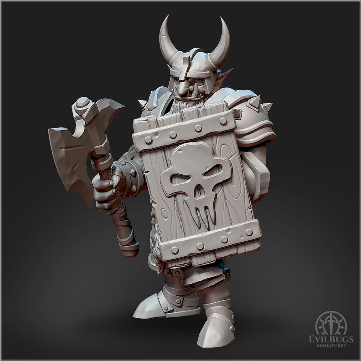 3D Printable Orc Grog Rumbleaxe by EvilBugs
